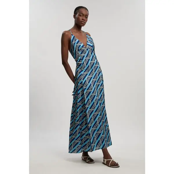 Karen Millen Chain Print Maxi Dress - Multi