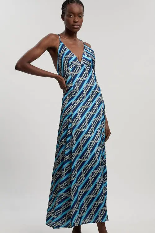 Karen Millen Chain Print Maxi Dress