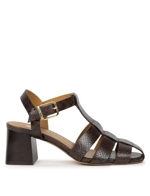 BOBBIES Ezra Heeled Sandals - Cobra Brown
