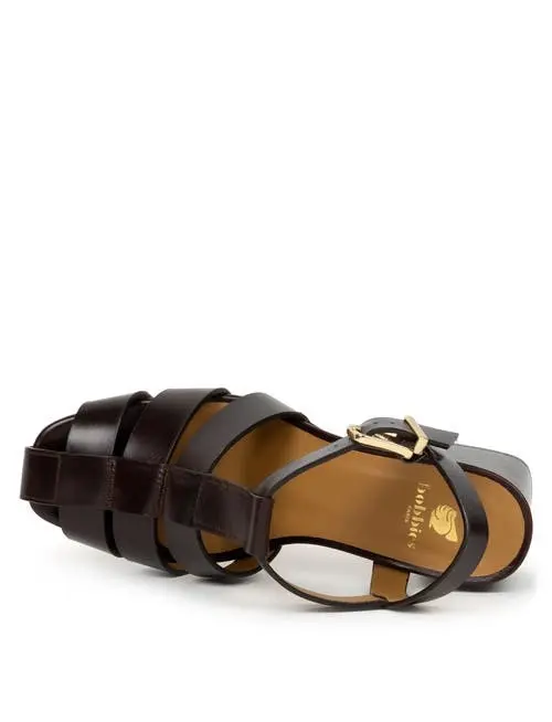 BOBBIES Ezra Heeled Sandals - Irish Coffee