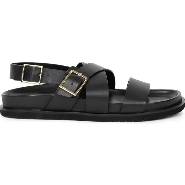 BOBBIES Nori Flat Sandals - Passion Black