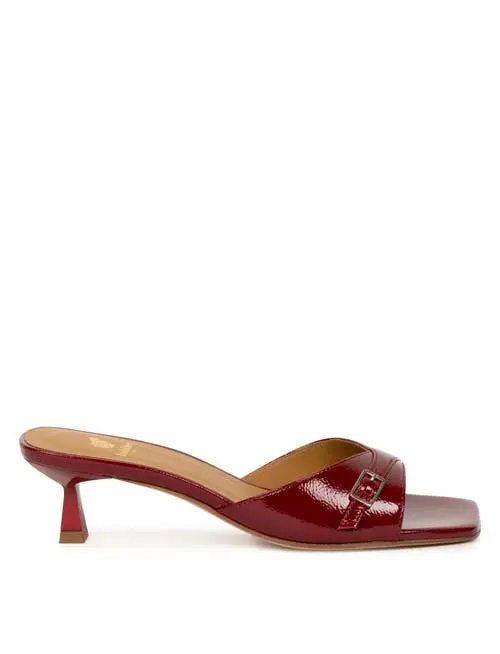 BOBBIES June Heeled Mules - Cherry Gloss