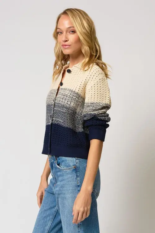 Central Park West Jacy Gradient Crochet Cardigan