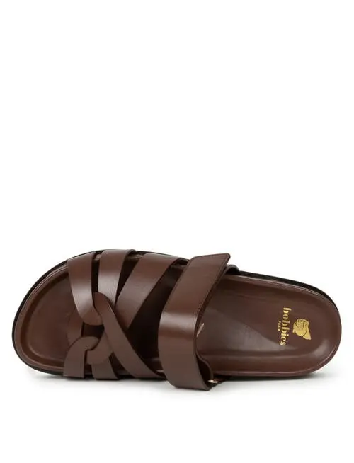BOBBIES Atlas Flat Sandals - Chocolate
