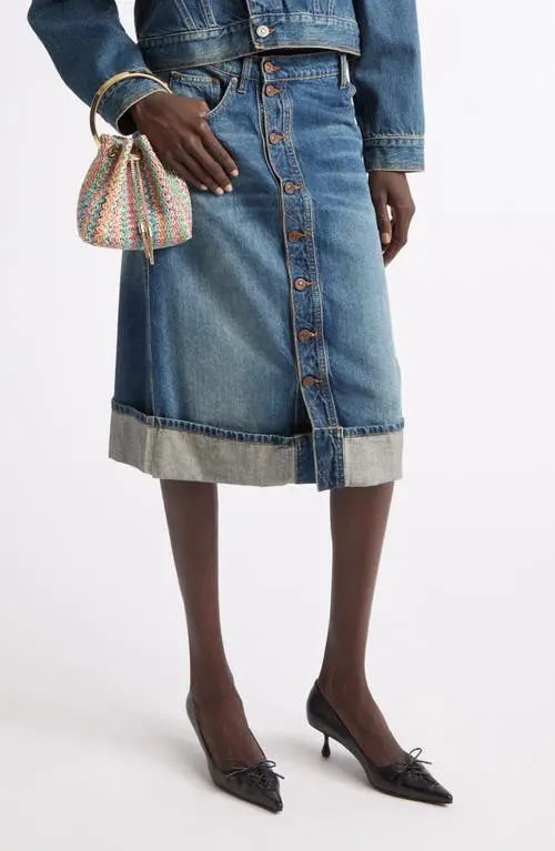 JIMMY CHOO Bon Bon Woven Bucket Bag