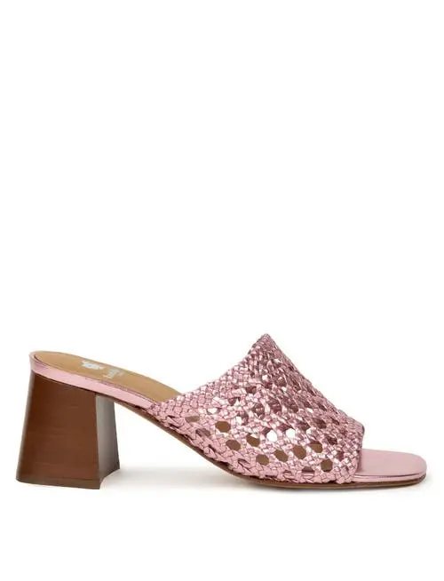 BOBBIES Kelly Heeled Mules - Cosmic Pink