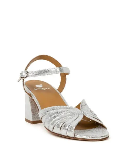 BOBBIES Eileen Heeled Sandals - Silver Meanders