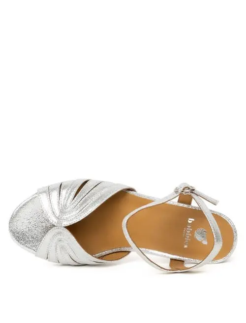BOBBIES Eileen Heeled Sandals - Silver Meanders