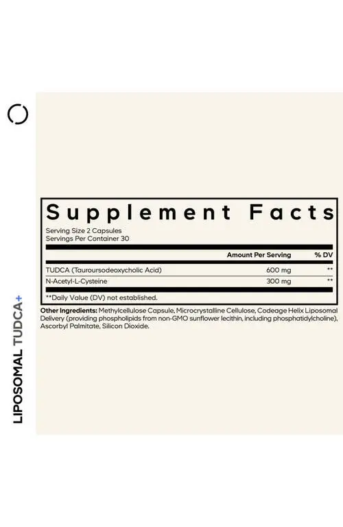 CODEAGE Liposomal Tudca+ 600mg, Nac N-acetyl-l-cysteine