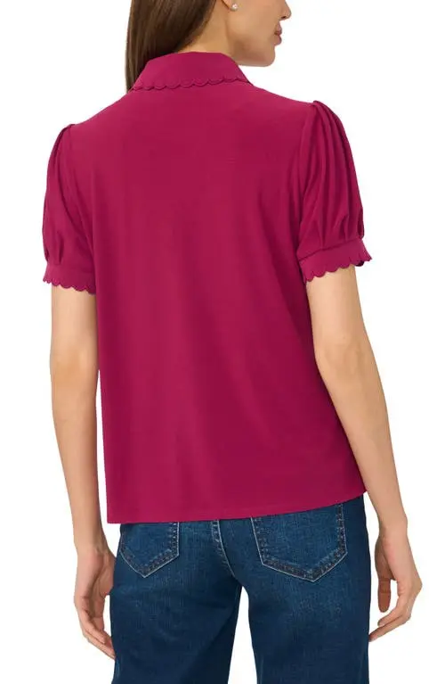 CECE DUPRAZ Puff Sleeve Polo Shirt