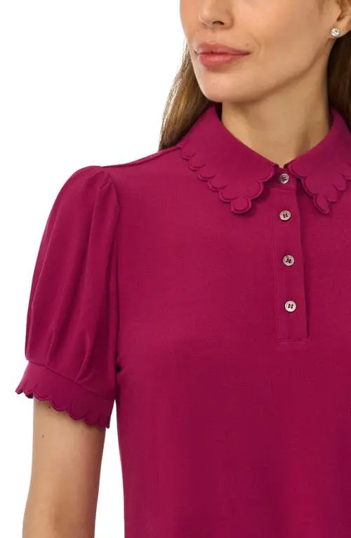 CECE DUPRAZ Puff Sleeve Polo Shirt
