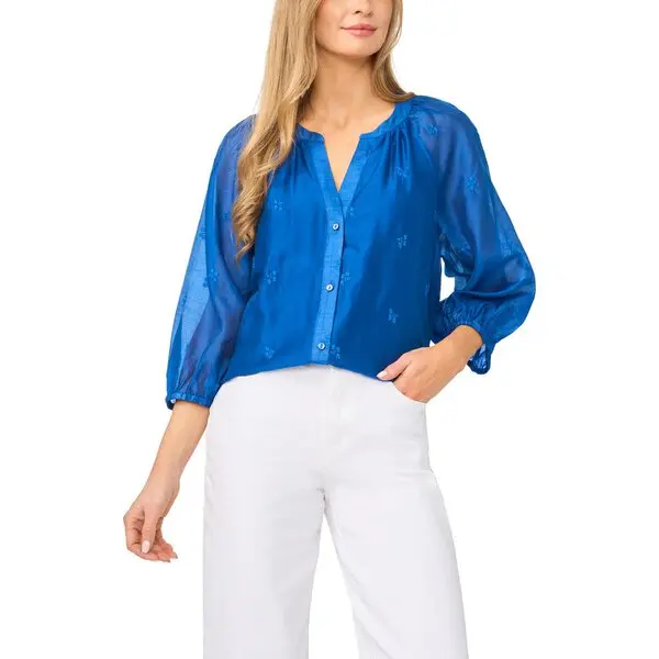 Halogen Raglan Sleeve Balloon Top - Blueberry