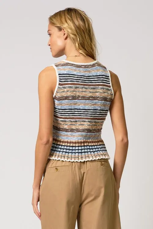 Central Park West Marlon Textured Stitch Tank