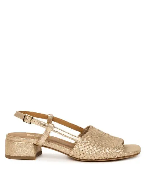 BOBBIES Vanda Heeled Sandals - Iridescent Champagne