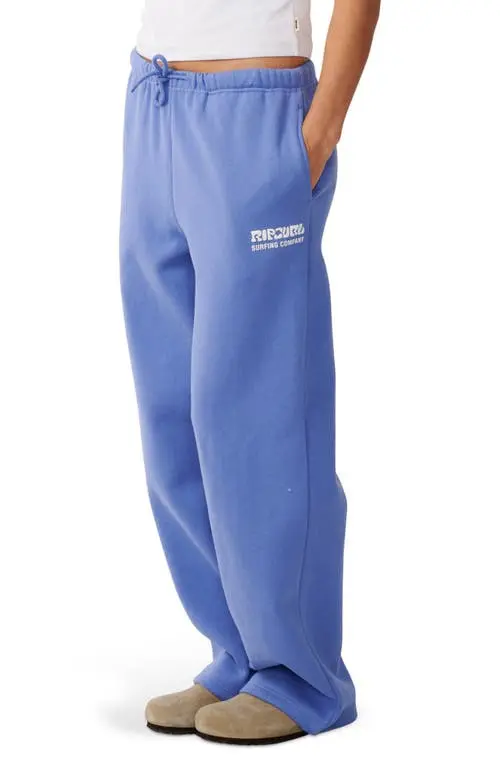 Rip Curl Surf Puff Wide Leg Sweatpants - Mid Blue