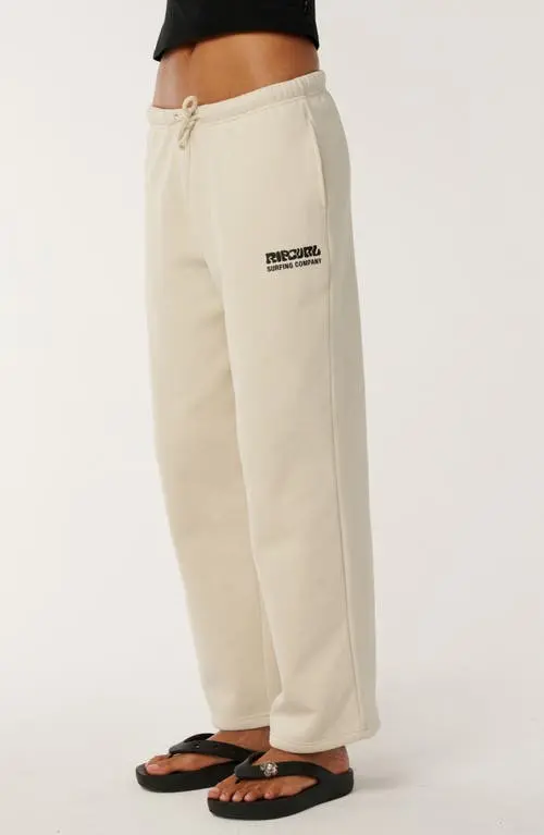 Rip Curl Surf Puff Wide Leg Sweatpants - Natural