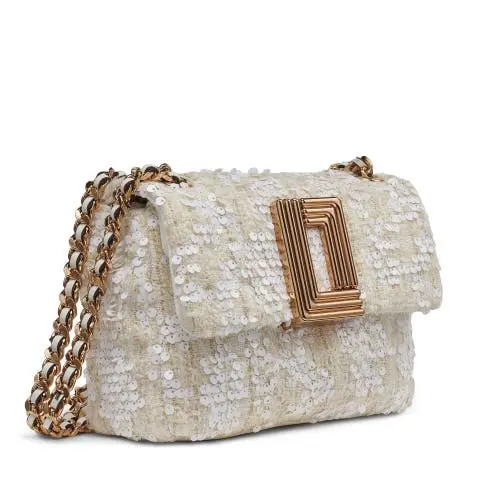 Karl Lagerfeld Paris Lafayette Crossbody Bag With Sequins And Boucle