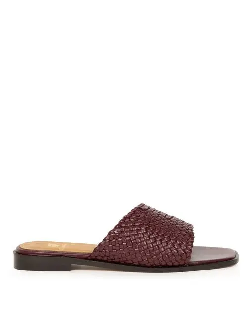 BOBBIES Praia Flat Sandals - Garnet