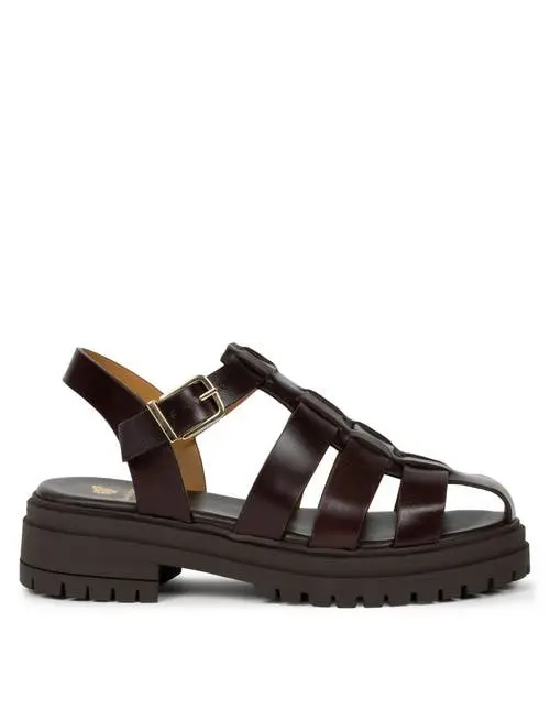 BOBBIES Billy Flat Sandals - Irish Coffee