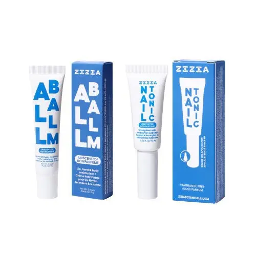 ZIZIA BOTANICALS Unscented All Balm Tube + Unscented Nail Tonic