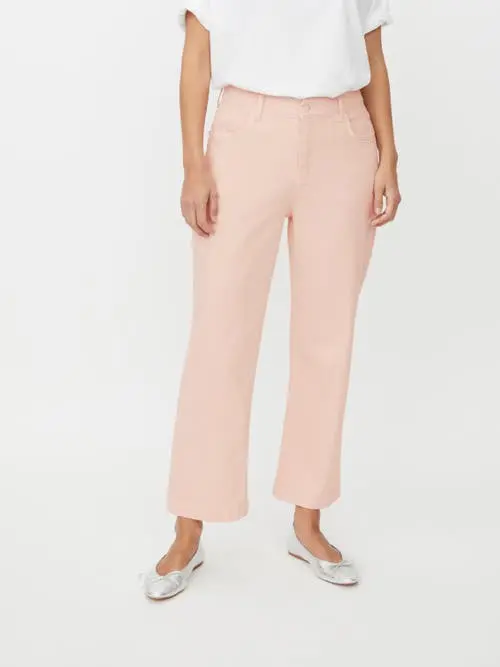 MASAI COPENHAGEN Mid-rise Cropped Wide-leg Jeans - Primrose