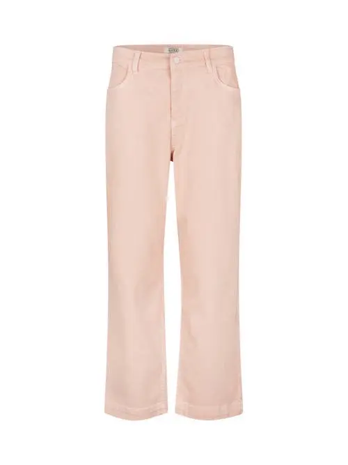 MASAI COPENHAGEN Mid-rise Cropped Wide-leg Jeans - Primrose
