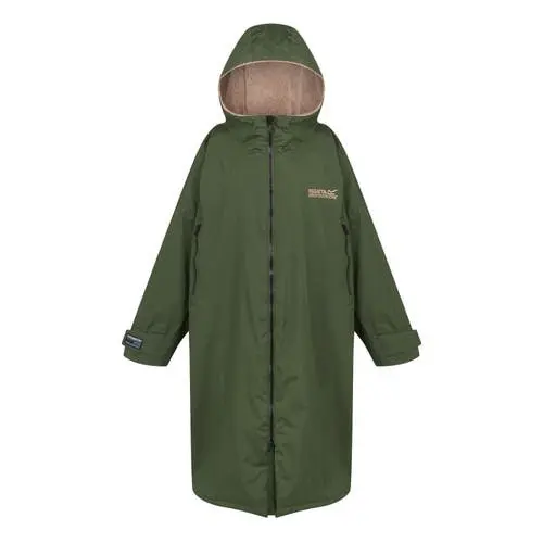 REGATTA Gender Inclusive Waterproof Fleece Lined Changing Robe - Dark Khaki