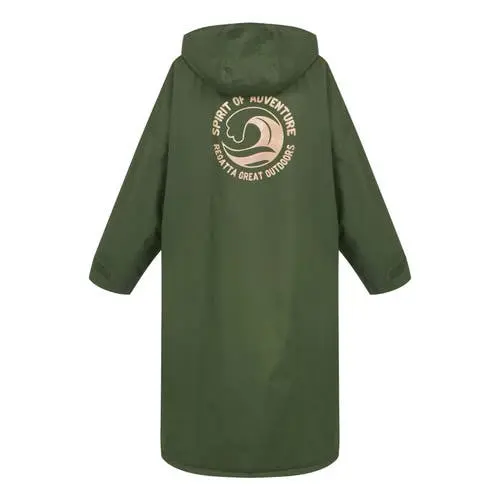 REGATTA Gender Inclusive Waterproof Fleece Lined Changing Robe - Dark Khaki