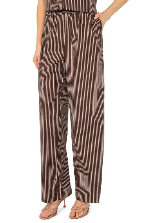 Halogen Striped Pull On Pants With Side Slits
