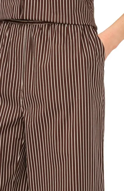 Halogen Striped Pull On Pants With Side Slits