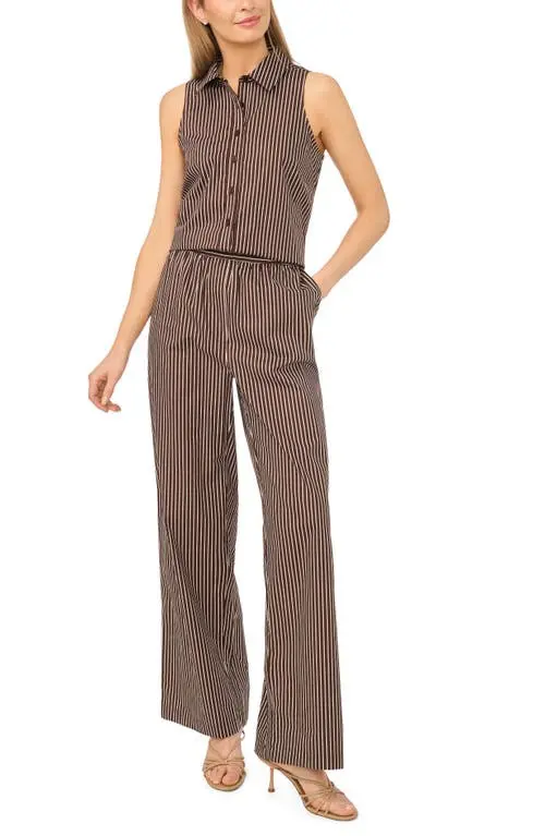 Halogen Striped Pull On Pants With Side Slits