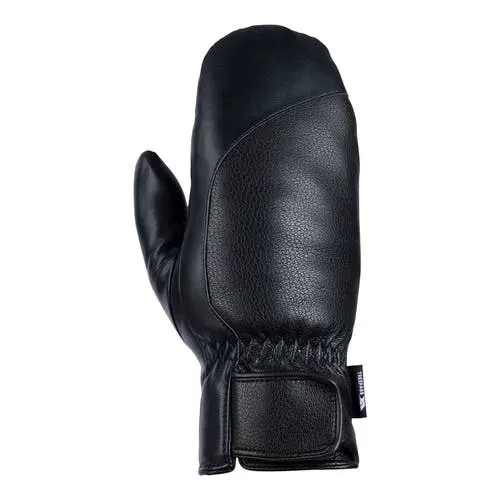 TRESPASS Fabiola Fleece Lined Logo Mittens - Black
