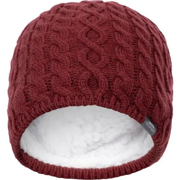 TRESPASS Kendra Beanie Hat - Dark Cherry