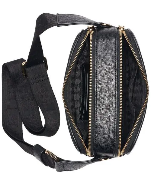 Karl Lagerfeld Paris Maybelle Camera Crossbody Bag With Embellishments - Black/gold