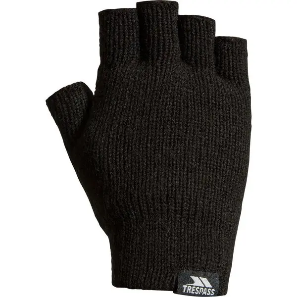 TRESPASS Gender Inclusive Dita Knitted Thinsulate Fingerless Gloves - Black