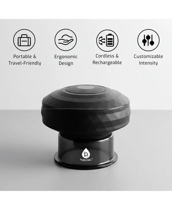 PURSONIC 3 Speed Massage Gun And Rechargeable Cupping Therapy Device