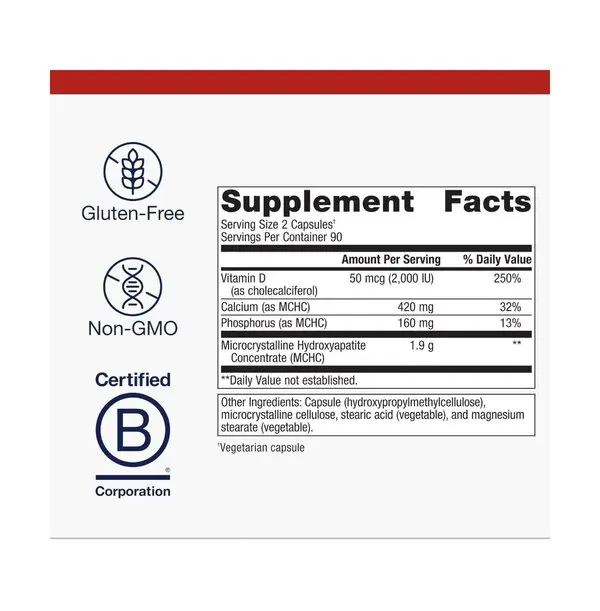 METAGENICS Bone Builder Plus Mchc Supplement For Bone Health High Absorption Formula With Calcium
