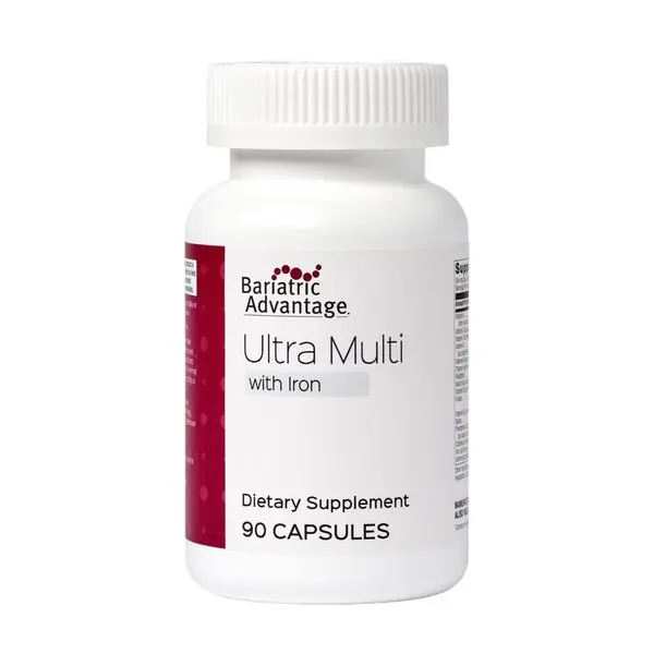 BARIATRIC ADVANTAGE Ultra Multivitamin With Iron Ultra Multi With Iron Capsule Format Multivitamin Provides Full Complex Of B 90 Capsules