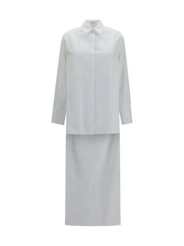 Alaïa Asymmetric Cotton Poplin Shirt - White