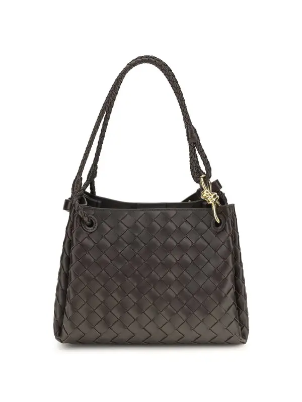 Bottega Veneta Intrecciato Shoulder Bag - Brown