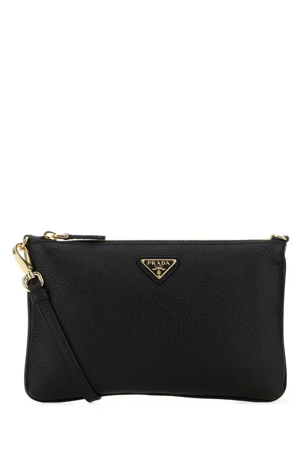 Prada Leather Crossbody Bag - Black