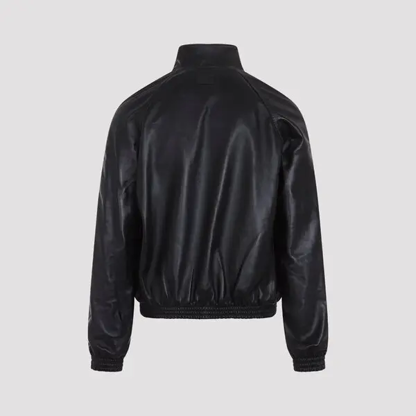 Acne Studios Leather Bomber Jacket - Black