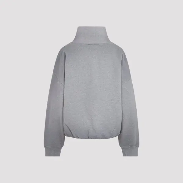 Acne Studios Graphic Logo Funnel Neck Sweatshirt - Gray