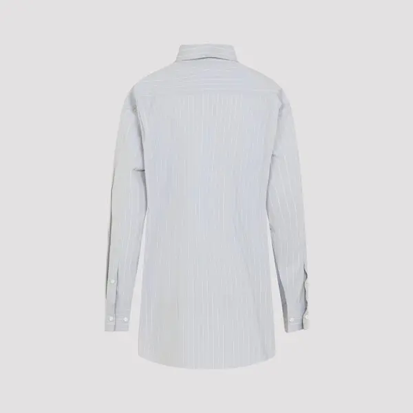 Phoebe Philo Classic Pinstripe Cotton Shirt - Gray