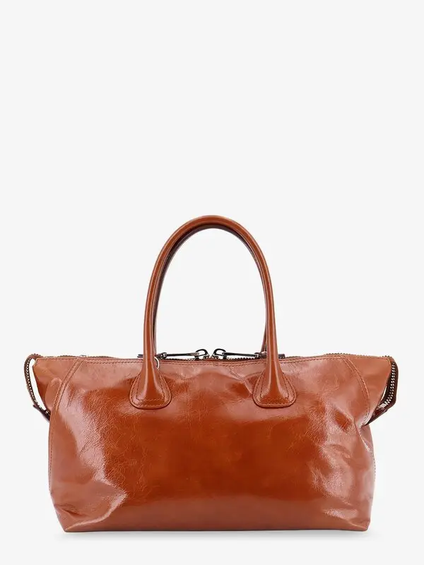 Miu Miu Shiny Leather Handbag With Debossed Logo - Multicolor