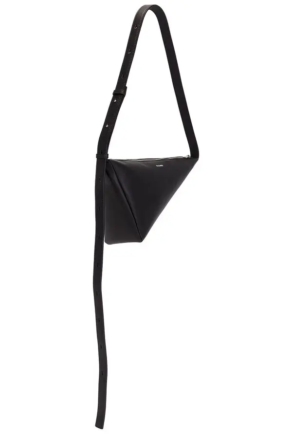 JIL SANDER Leather Triangle Crossbody Bag