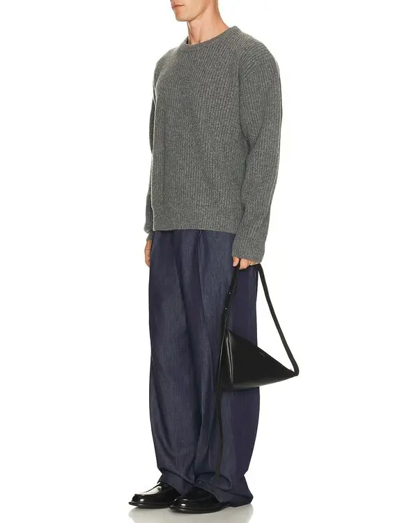 JIL SANDER Leather Triangle Crossbody Bag