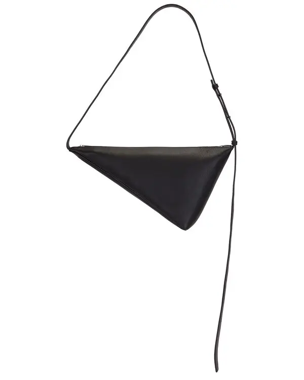 JIL SANDER Leather Triangle Crossbody Bag