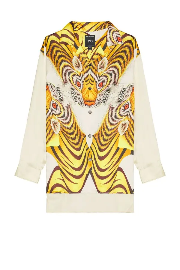 Y3 Tiger Print Satin Shirt