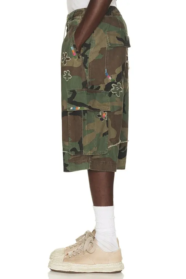 NAHMIAS Floral Patch Crystal Short In Multi